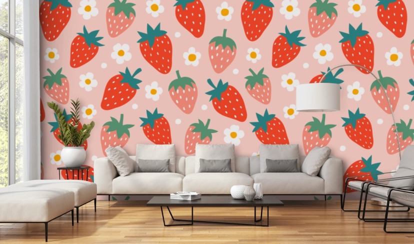 Strawberry Wallpaper and Wall Murals | Wallsauce UK