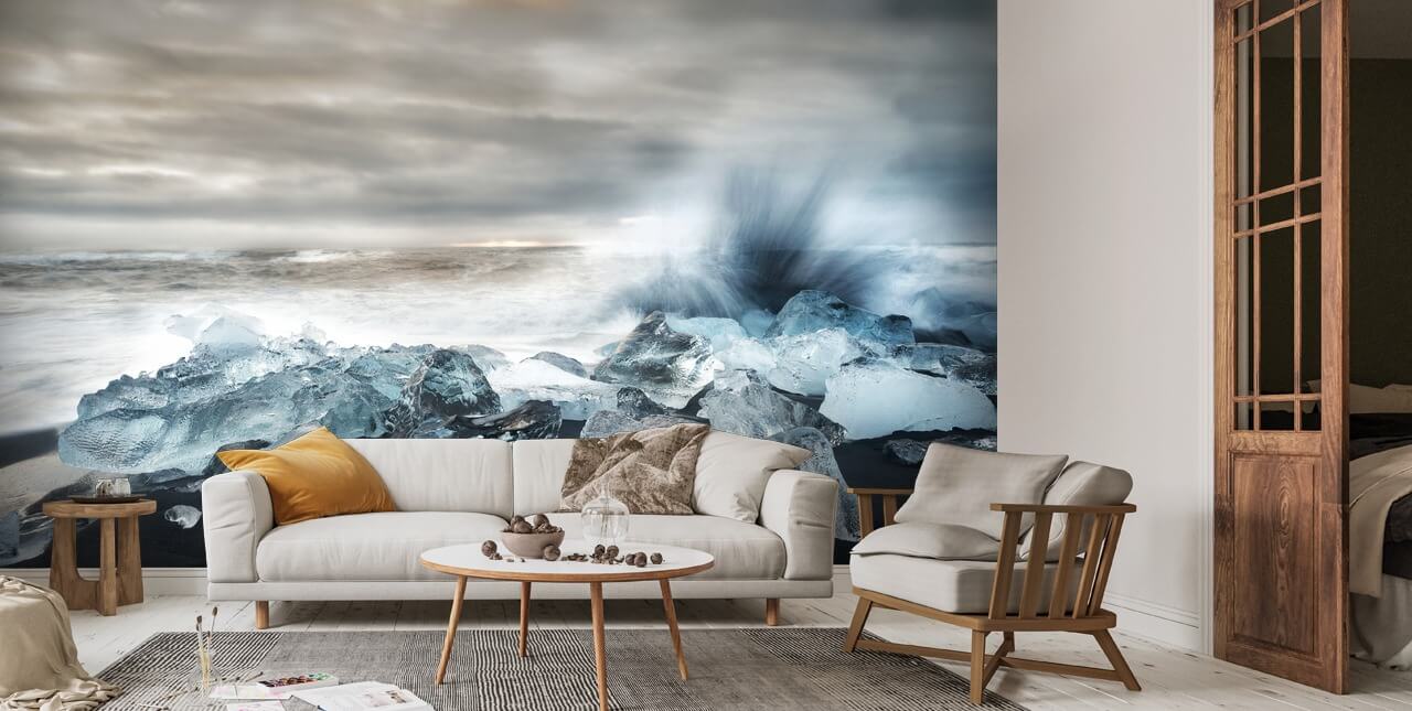 Water and Ice Wall Mural | Wallsauce US