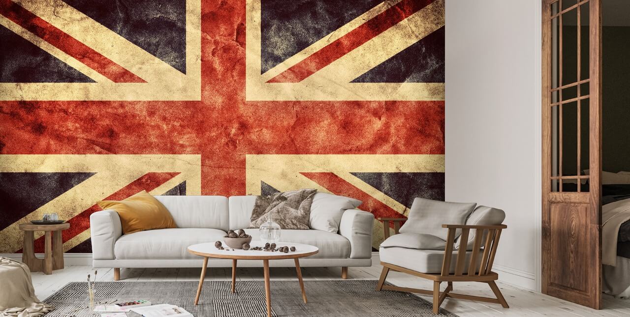 Vintage Union Jack Wall Mural | Wallsauce US