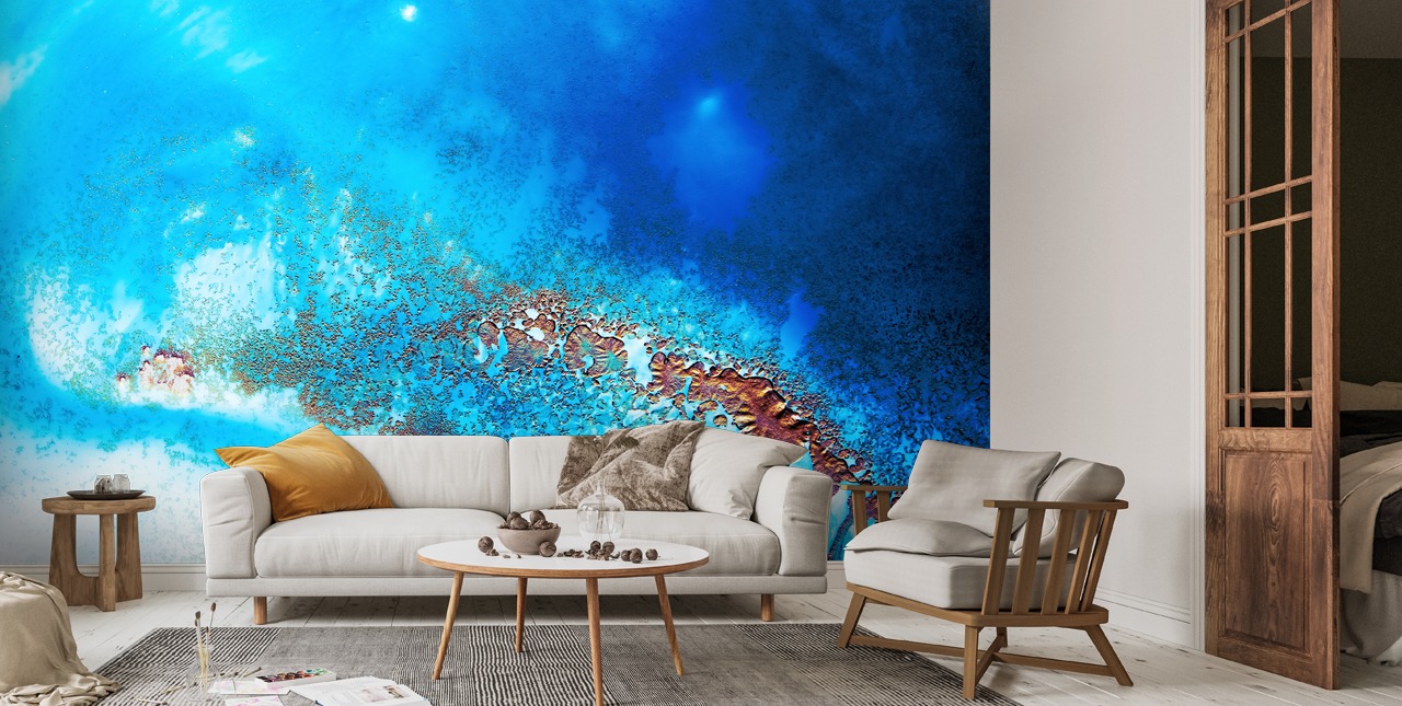 Into The Blue Wall Mural | Wallsauce UK