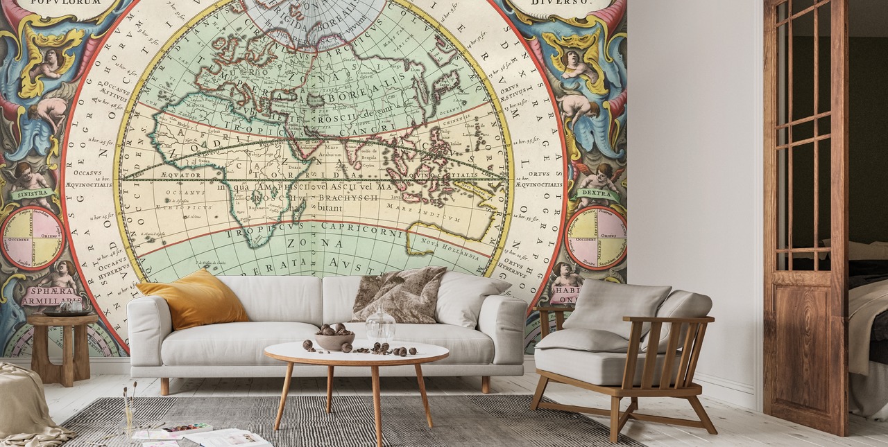 Mural do Hemisfério do Velho Mundo | Wallsauce PT