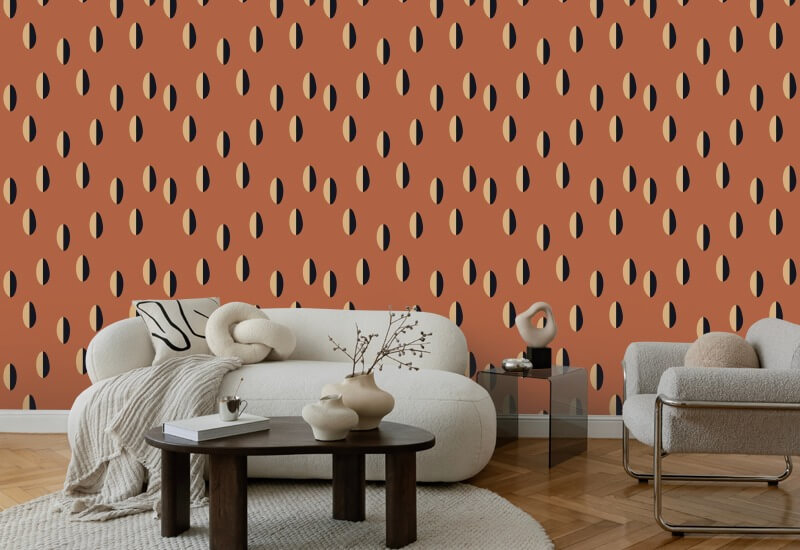 Split - Red Clay Wallpaper | Wallsauce UK