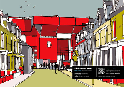 Anfield Wall Mural Wallpaper by Jamie Edwards | Wallsauce US