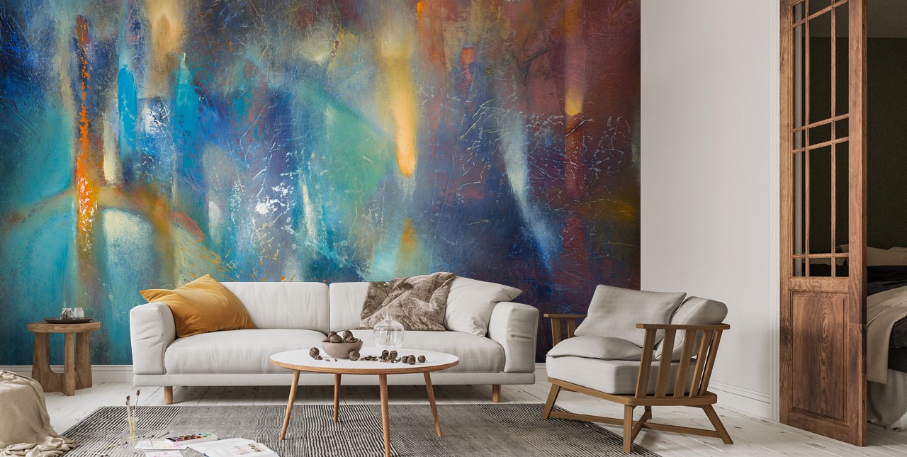 Form in Flux Abstract Mural by Annette Schmucker | Wallsauce UK
