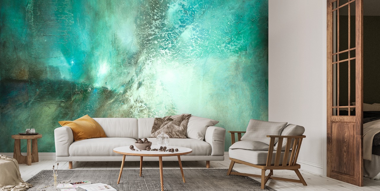 Translucent Terrain Abstract Mural | Wallsauce UK