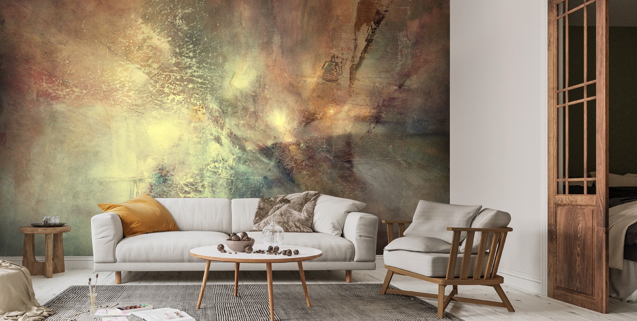 Where Earth Holds the Light Abstract Mural | Wallsauce US