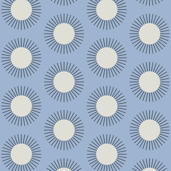 Sunburst - Sky Blue Wallpaper | Wallsauce UK
