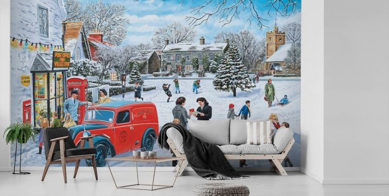 Winter & Christmas Wallpaper Wall Murals | Wallsauce US