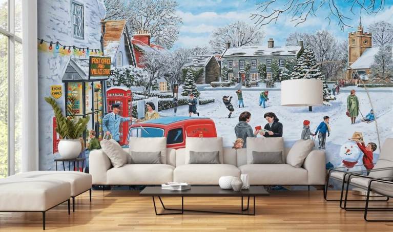 Winter & Christmas Wallpaper Wall Murals | Wallsauce US