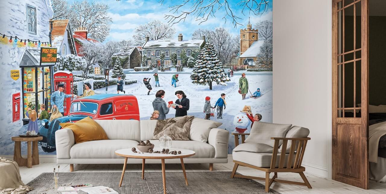 Christmas Wall Mural | Wallsauce UK