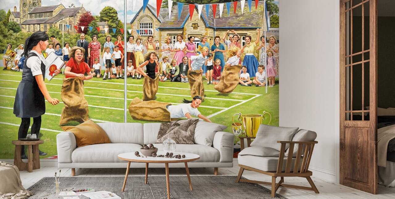 School Sports Day Wall Mural | Wallsauce US