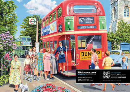 The Bus Conductress Wall Mural | Wallsauce UK