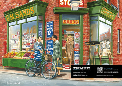 The Corner Shop Wallpaper | Wallsauce US