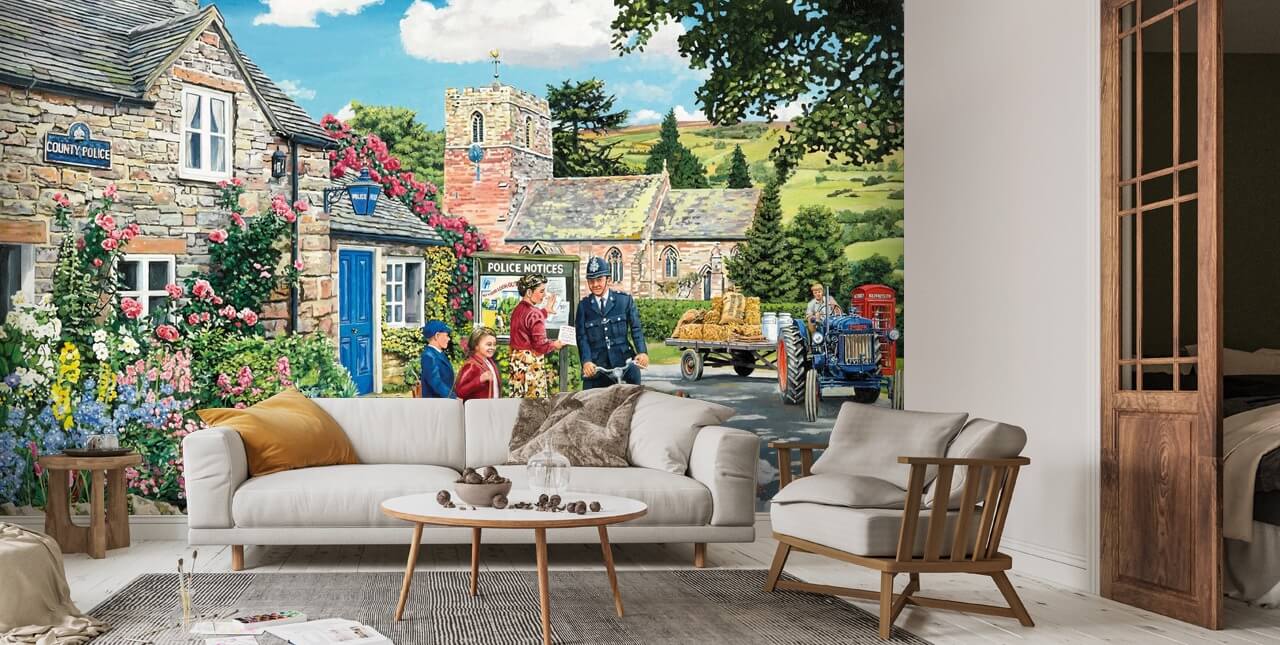 The Police House Wall Mural | Wallsauce US