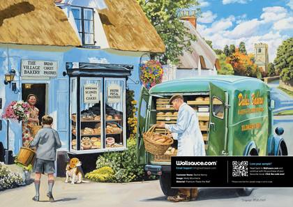 The Village Bakery Wall Mural | Wallsauce UK