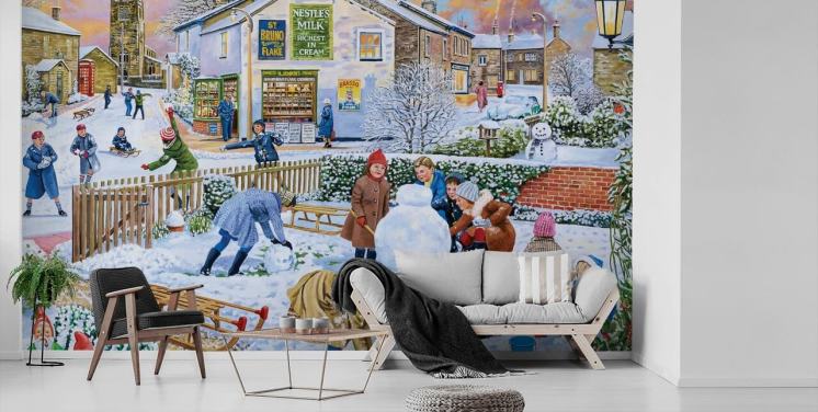 Winter & Christmas Wallpaper Wall Murals | Wallsauce US