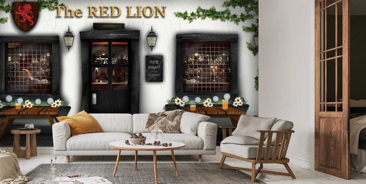 Village Pub Wall Mural | Wallsauce UK