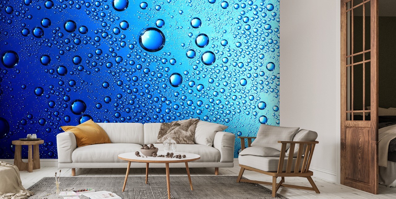 Drops on Glass Wallpaper | Wallsauce UK