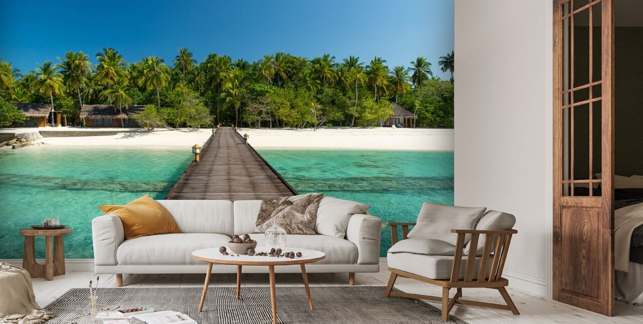 Island Jetty Wallpaper Mural | Wallsauce US