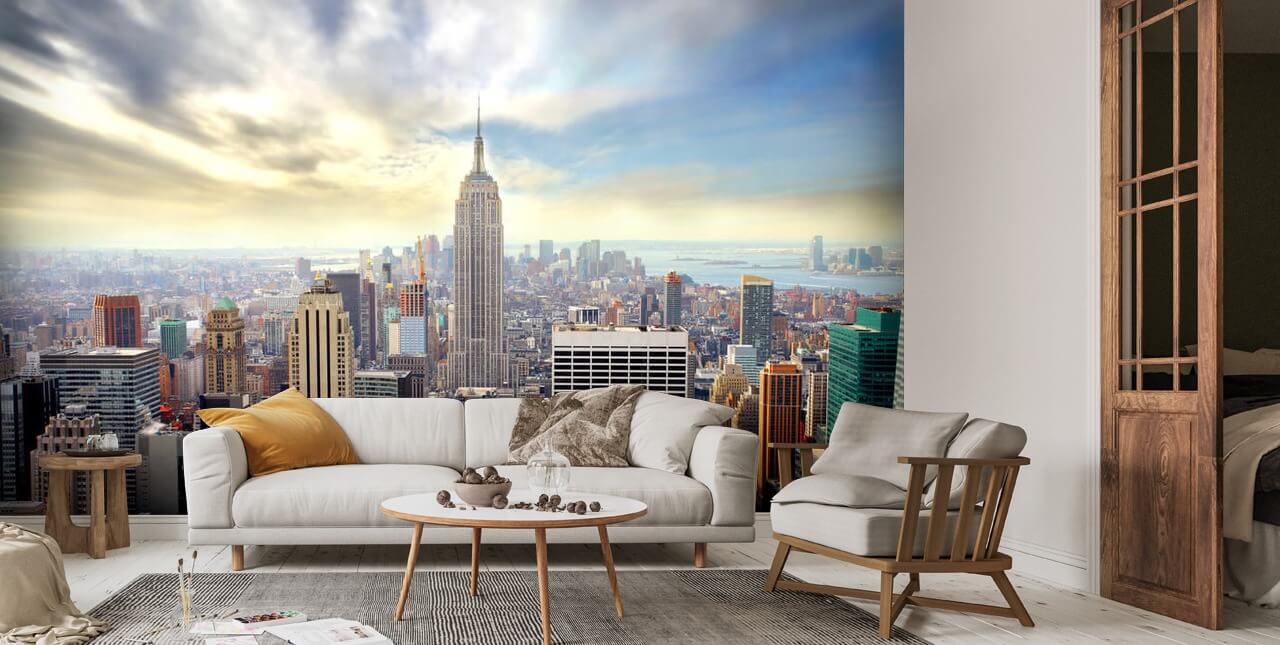 Manhattan Skyline Wallpaper Mural | Wallsauce US