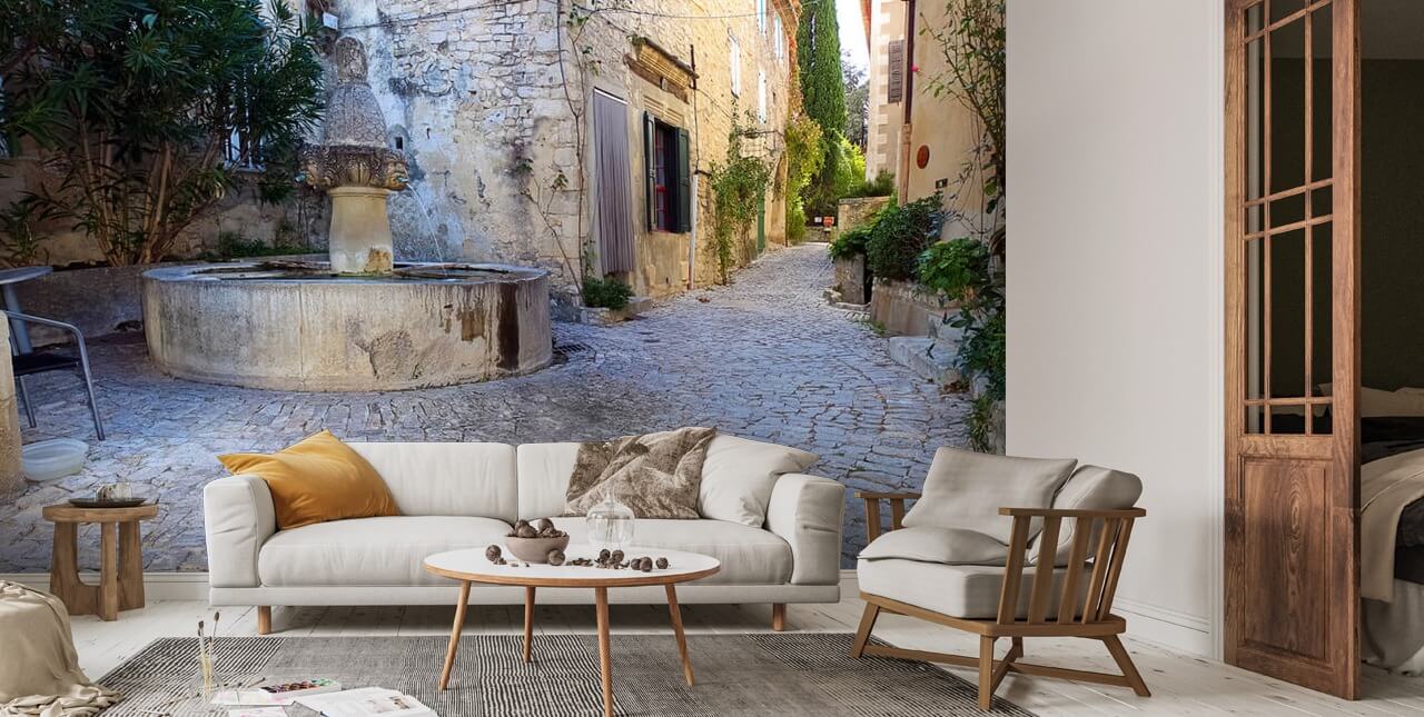 French Village Wallpaper Mural | Wallsauce AU