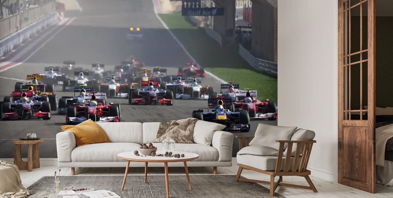 Start of the Bahrain Grand Prix 2010 Wall Mural | Wallsauce US