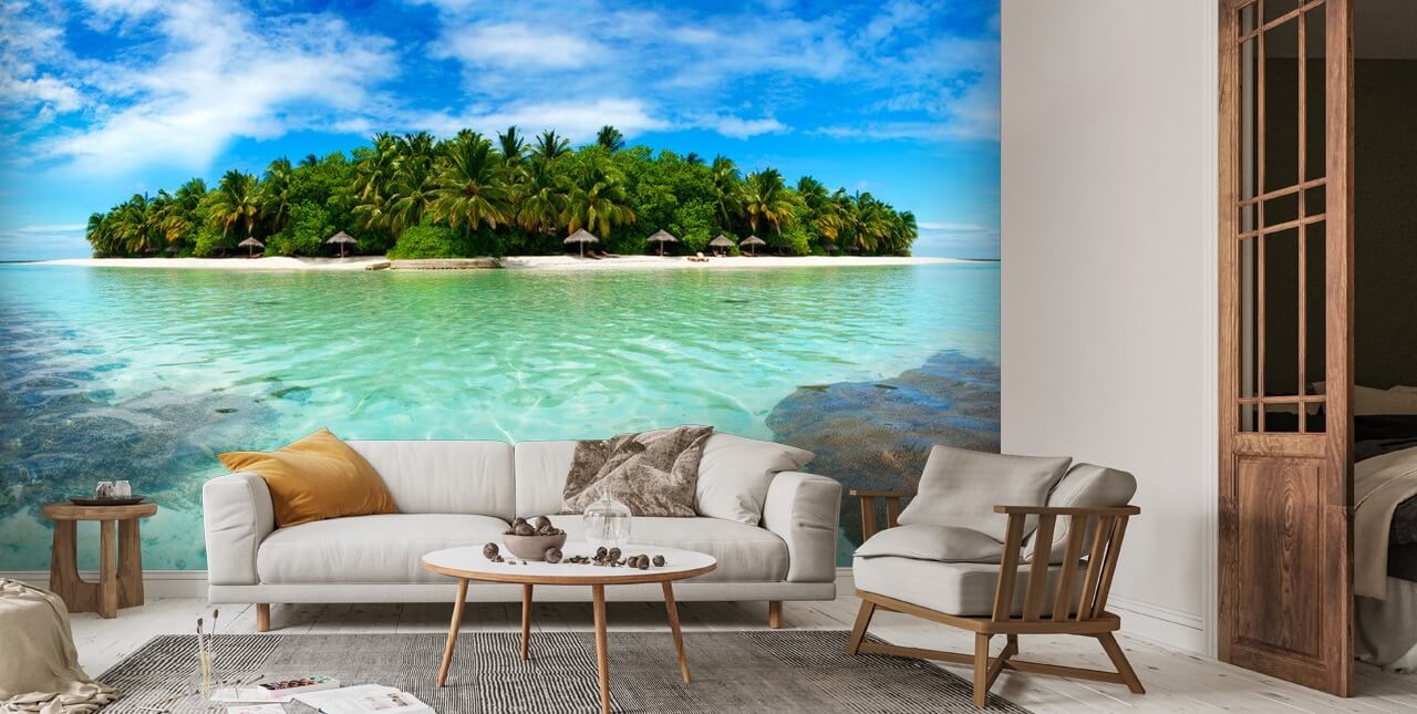 Maldive Island Baggrund | Wallsauce DK