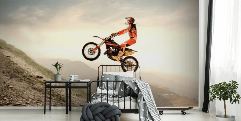Motocross Bedroom Wallpaper Dirt Bike Wall Decals In Sports Wall