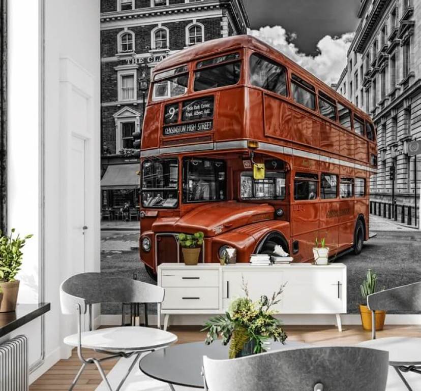 Bus Wallpaper & Bus Wall Murals | Wallsauce UK