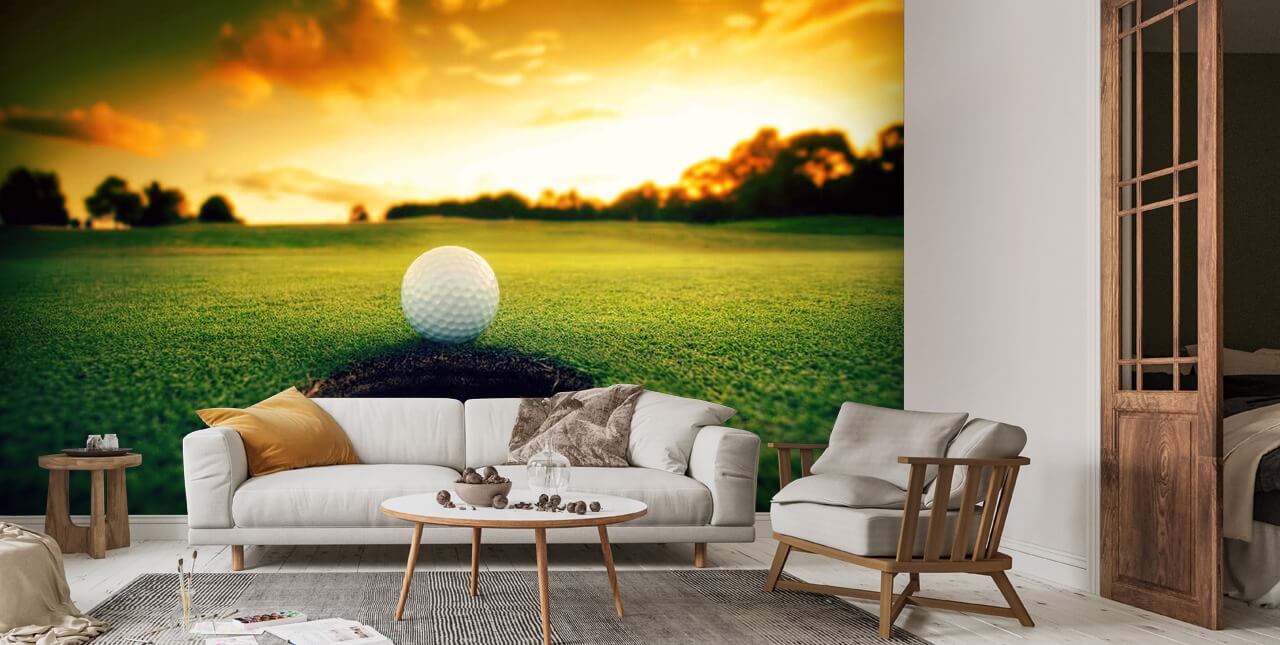 Golf Ball Near Hole Wallpaper | Wallsauce US