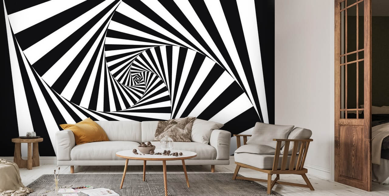 Art optique - Papier peint à spirale | Wallsauce FR