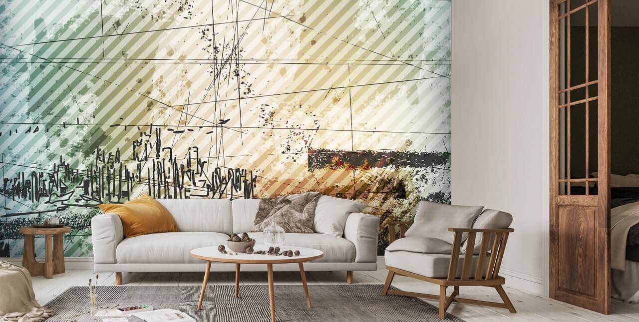 Grunge Urban Style muurschildering | Wallsauce NL