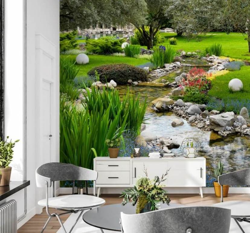 Wallpaper Desk Garden Wallpaper Garden Wallpaper Pond, Garden, Tulips,