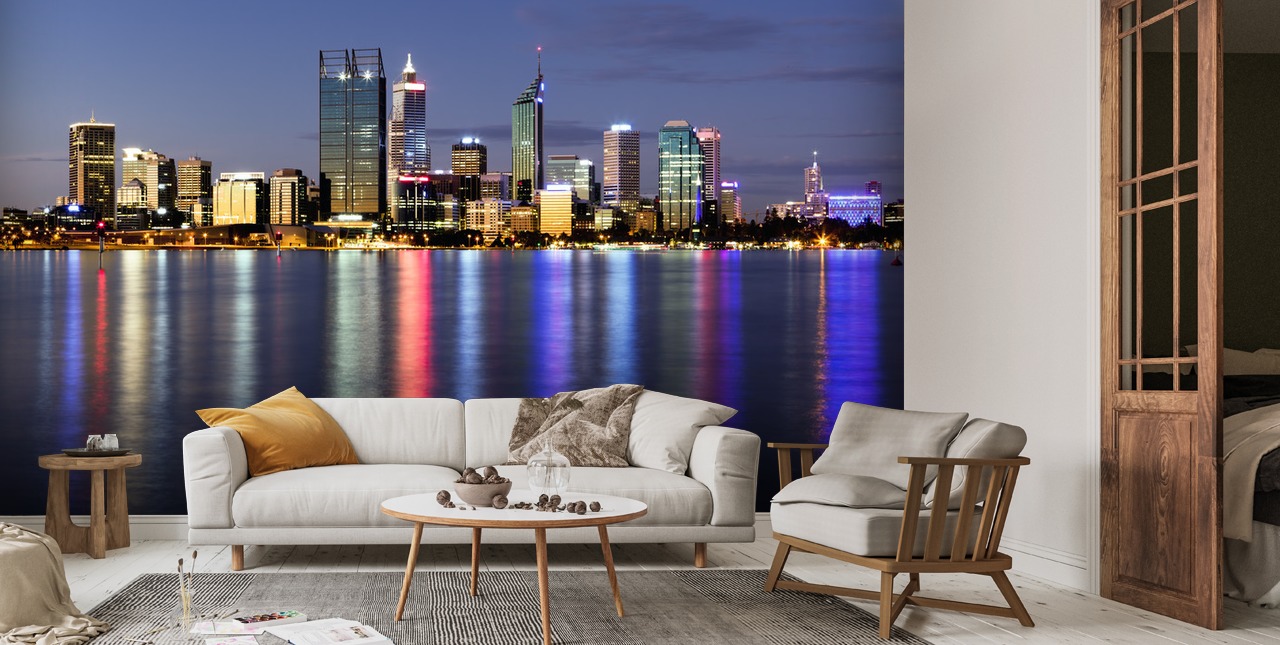 Perth by Night Wallpaper | Wallsauce US