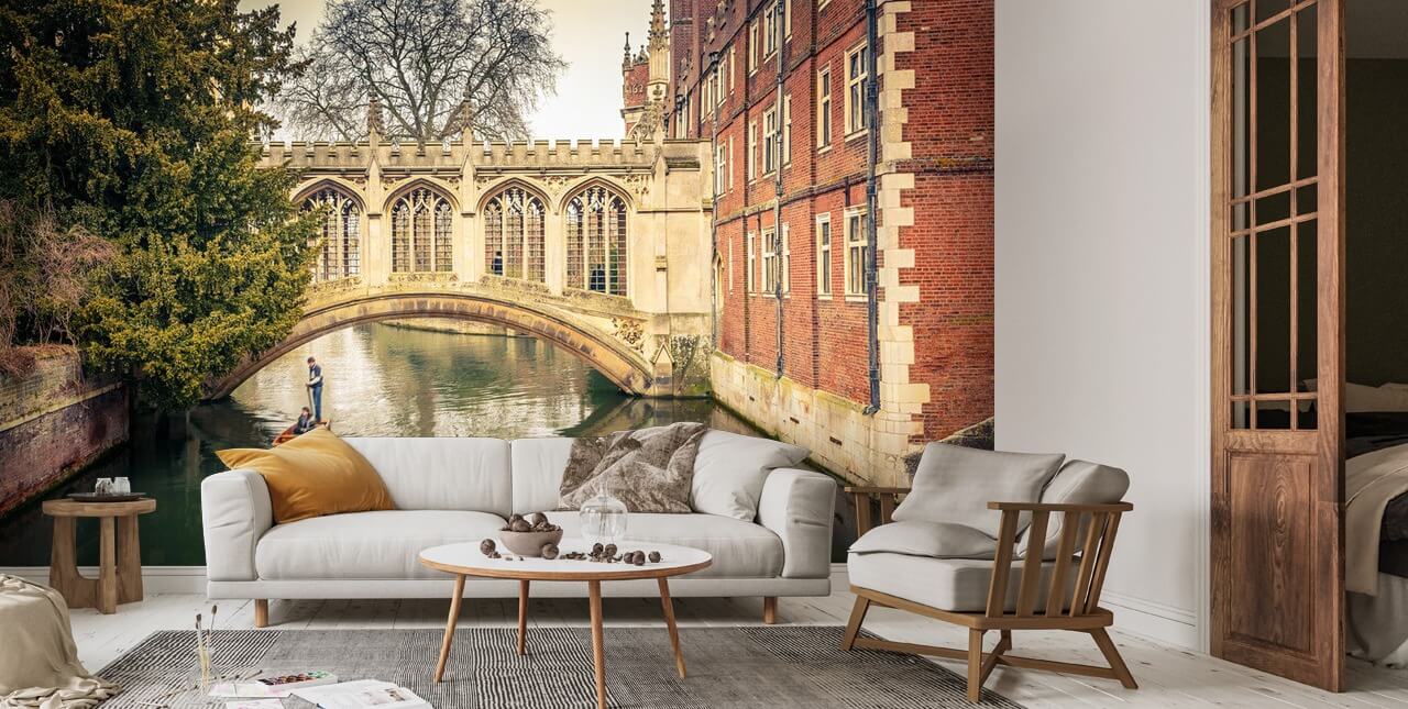 Puente sobre el río, Cambridge Mural de pared Puente sobre el río ...