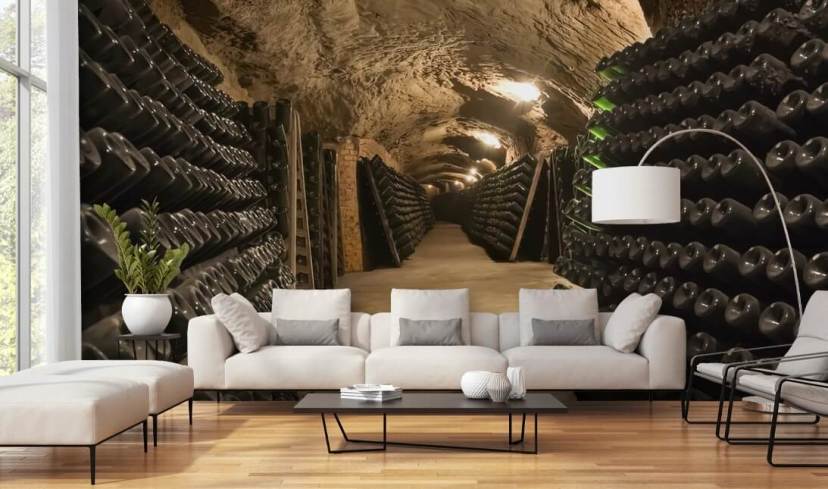 Wine Wallpaper & Wine Cellar Wall Murals | Wallsauce UK
