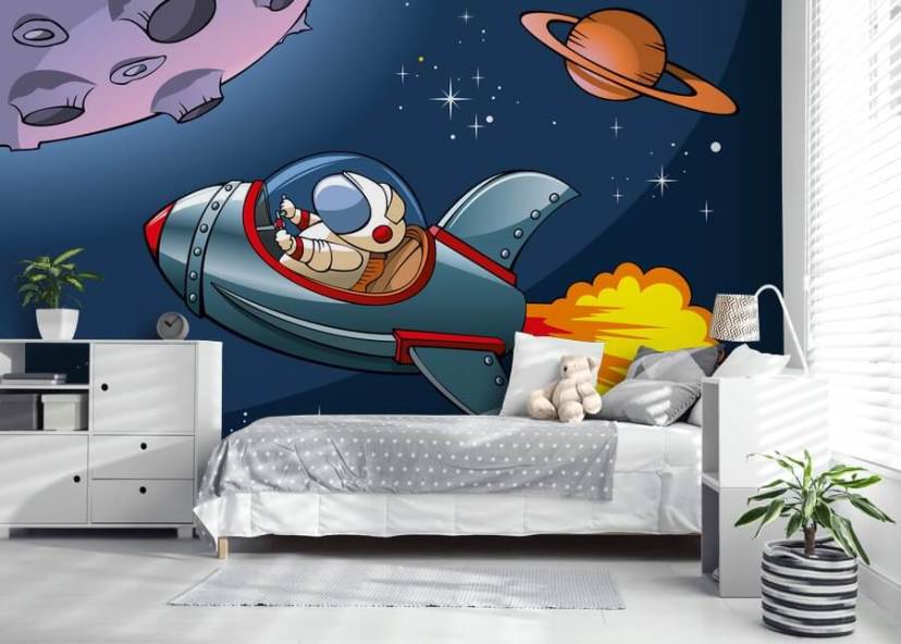 Childrens Space Wallpaper & Rocket Murals | Wallsauce US
