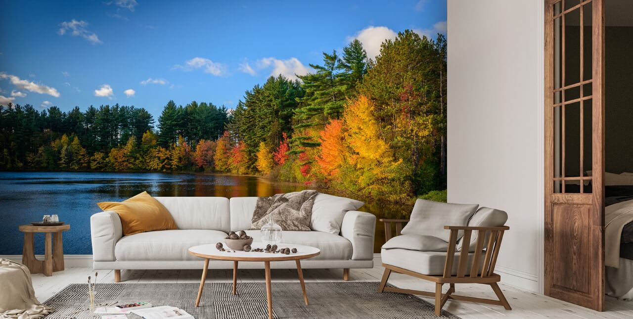 Autumn Lakeside Wallpaper | Wallsauce EU