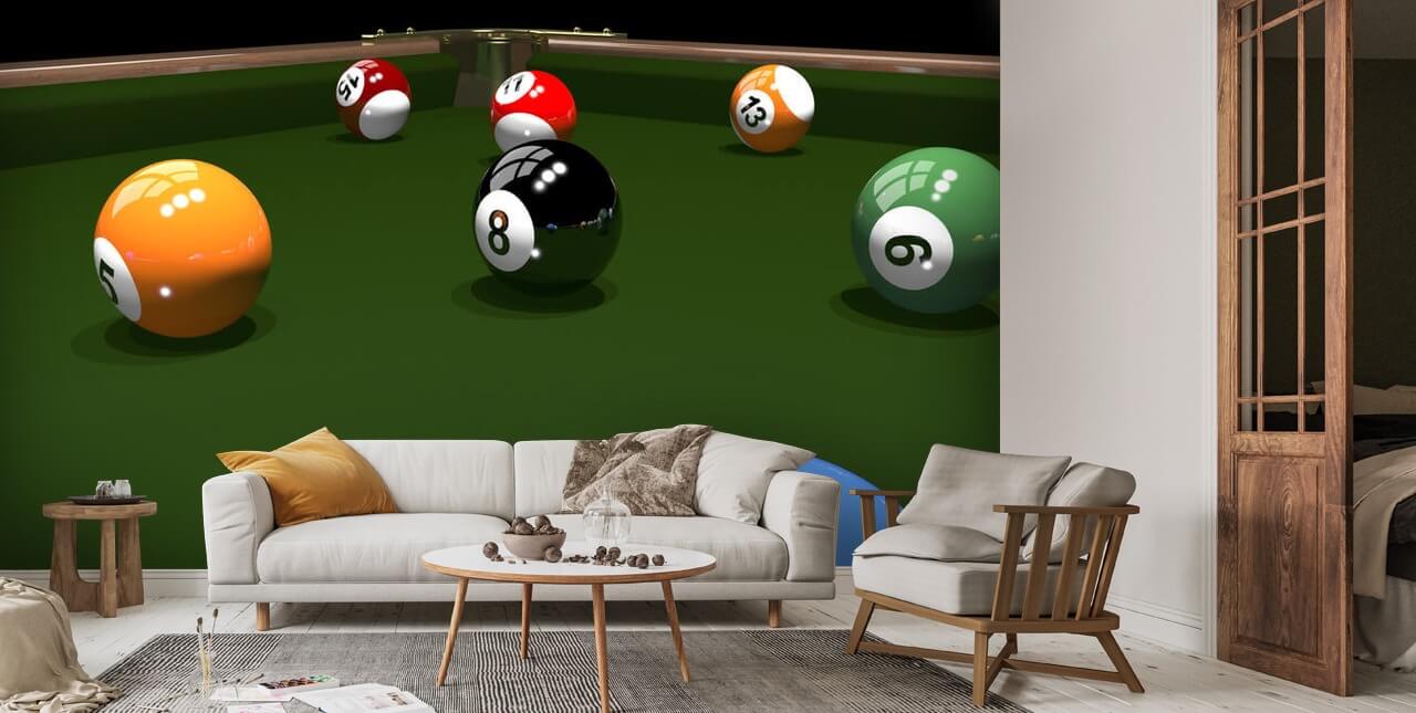 The Game of Billiards Wallpaper | Wallsauce US