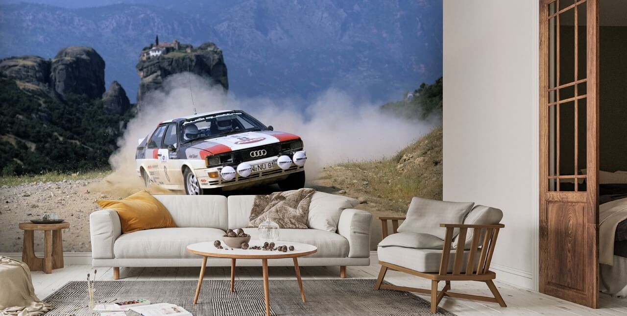 Audi Quattro, Acropolis Rally (1981) Wall Mural | Wallsauce US