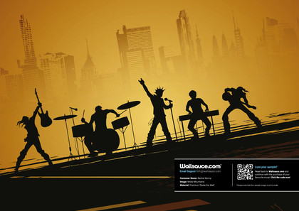 Musicans Wall Mural | Wallsauce UK