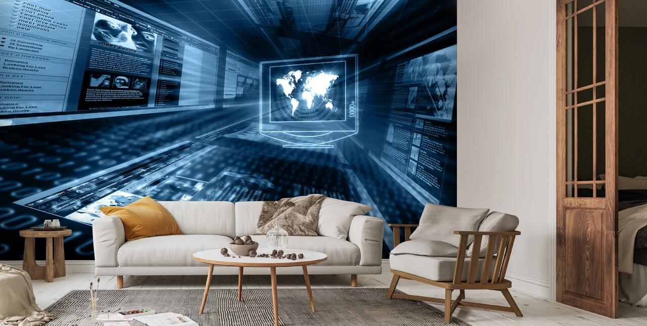 Internet Concept Wallpaper Mural | Wallsauce NZ