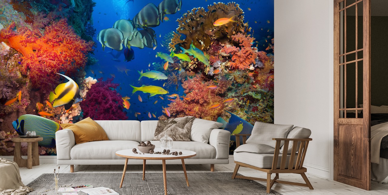 Coral and Fish Wallpaper | Wallsauce US