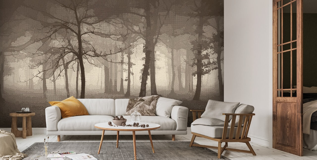 Delusion - Sepia Wall Mural by Studio Arterie | Wallsauce UK