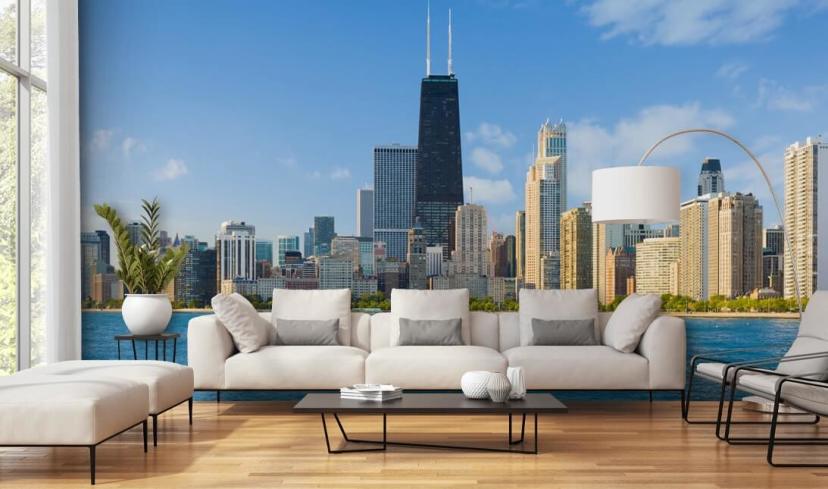 Chicago Tapeten und Wandmalereien | Wallsauce DE