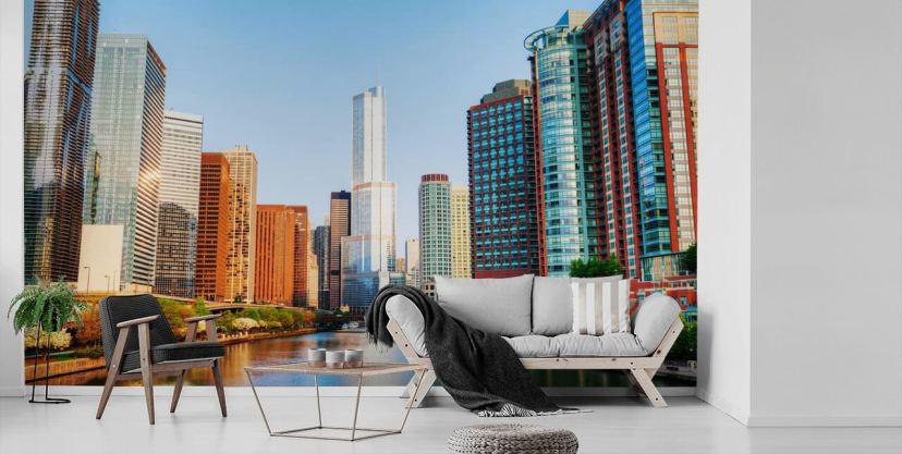Chicago Tapeten und Wandmalereien | Wallsauce DE