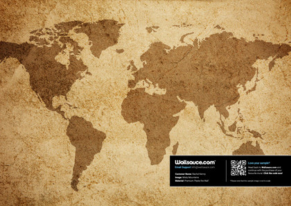 Textured World Map Wall Mural | Wallsauce UK