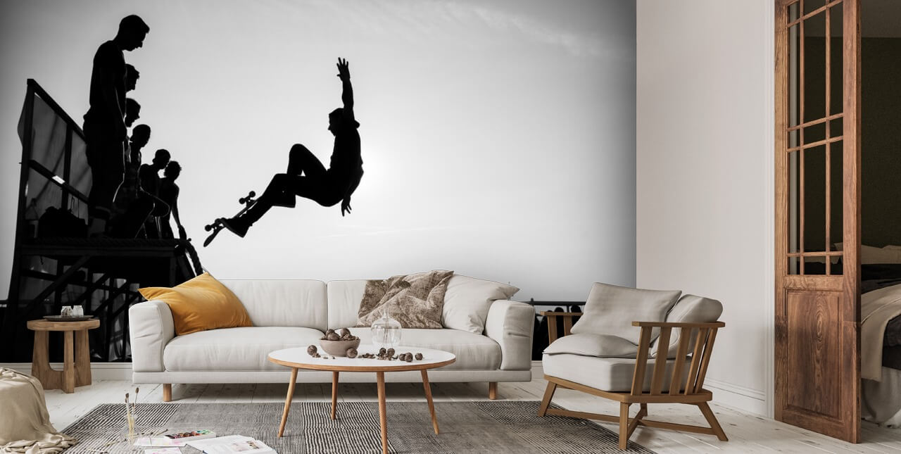 Skateboard - Jump Wall Mural | Wallsauce US