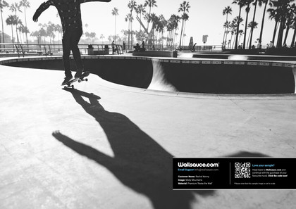 Skater - Skate Park Wall Mural | Wallsauce US