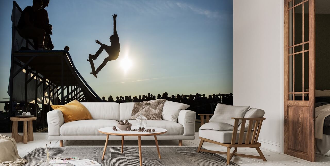 Skateboarder - Jump 2 Wall Mural | Wallsauce US
